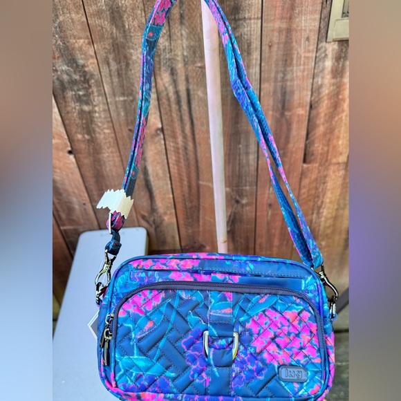 lug | Bags | Lug Convertible Rfid Crossbody And Belt Bag Hydrangea Navy ...